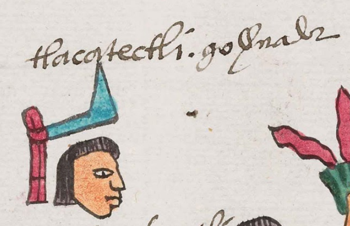 Tlacatecuhtli (Mdz17v) | Visual Lexicon of Aztec Hieroglyphs